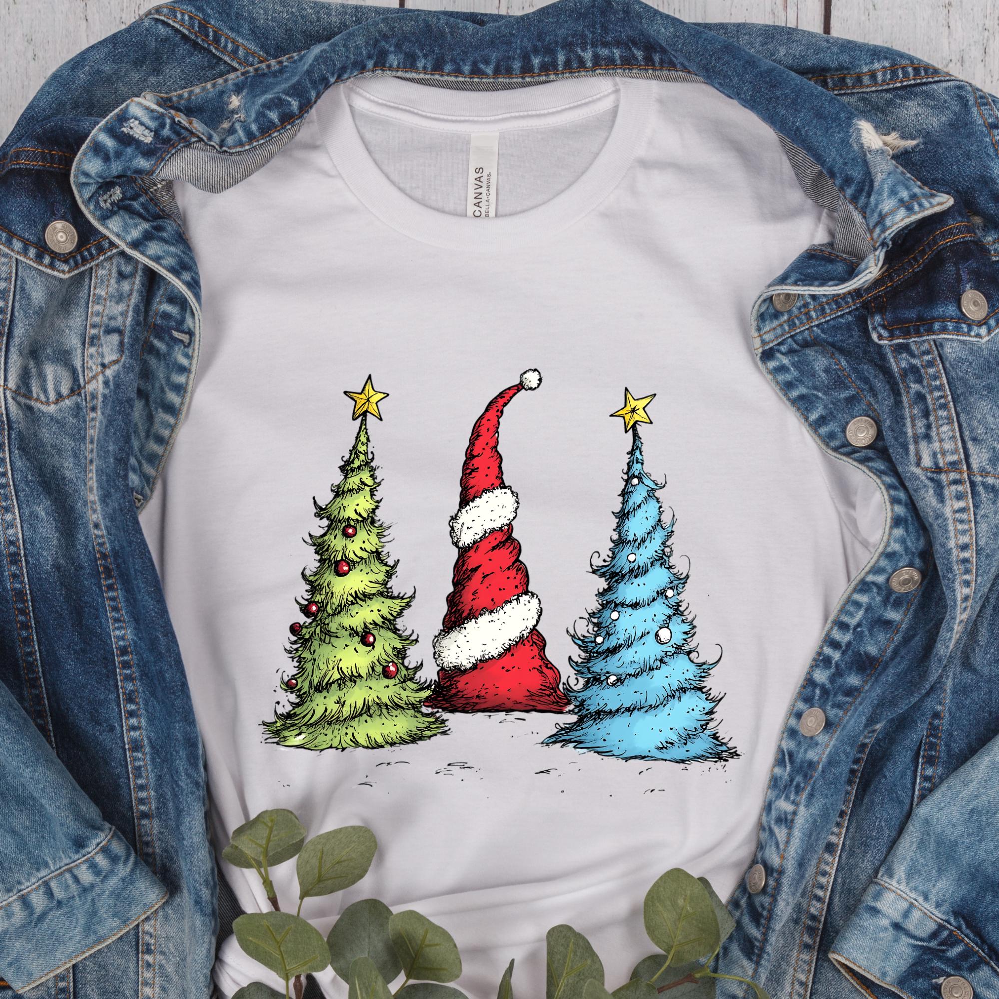 Whimsical Christmas Tree PNG: Quirky Holiday Clipart (300 DPI) - Etsy