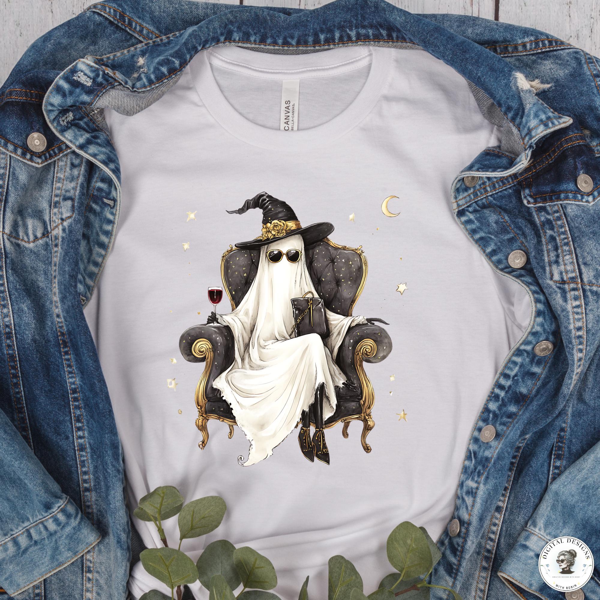 Couture Ghost Glam PNG: Watercolor Halloween Clipart (digital Download ...