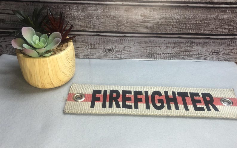 Retired Fire Hose Firefighter Name Plate Firefighter Gift - Etsy
