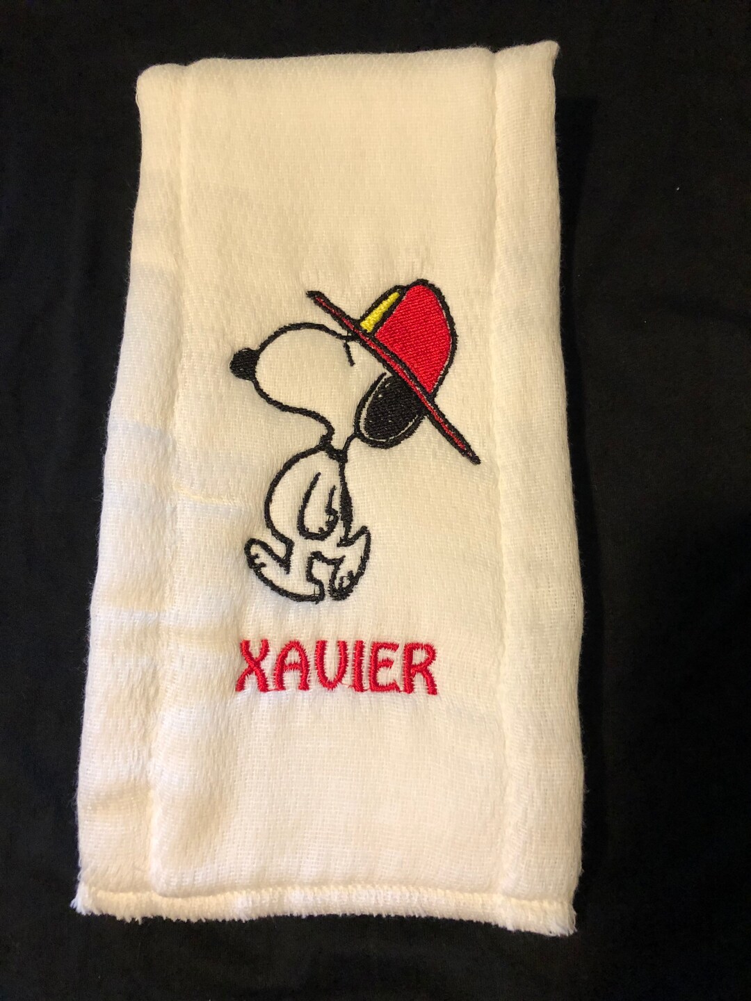 Snoopy Firefighter Burp Cloth Firefighter Baby - Etsy