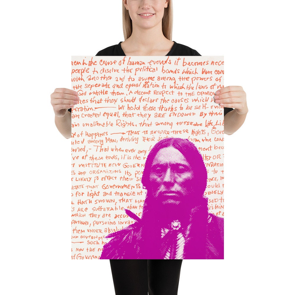 Native American Declaration of Independence Poster Color Fine Art Print ...