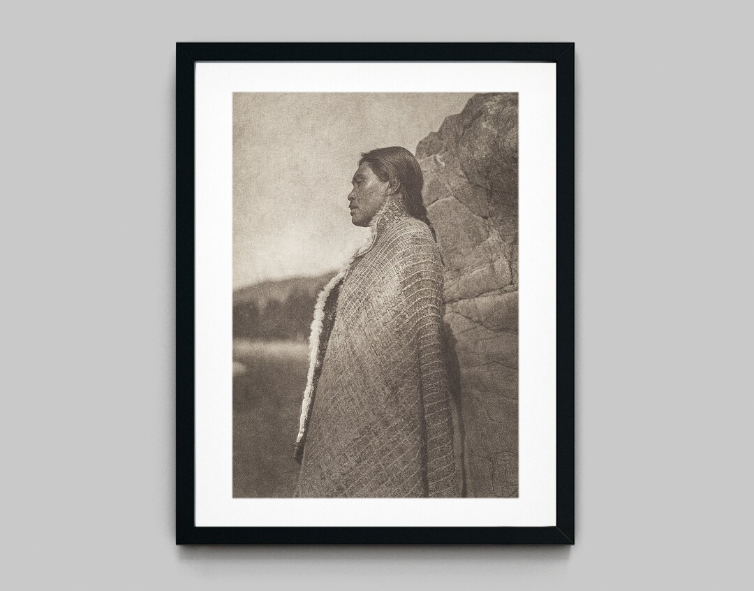 Nootka Native American Portrait - Edward Curtis Vintage Fine Art Print ...