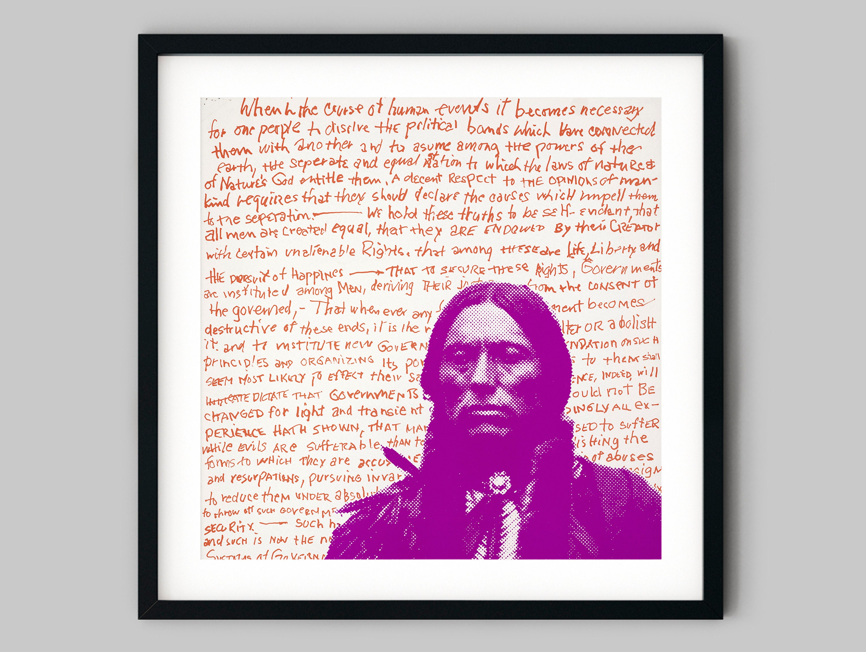 Native American Declaration of Independence Poster Color Fine Art Print ...