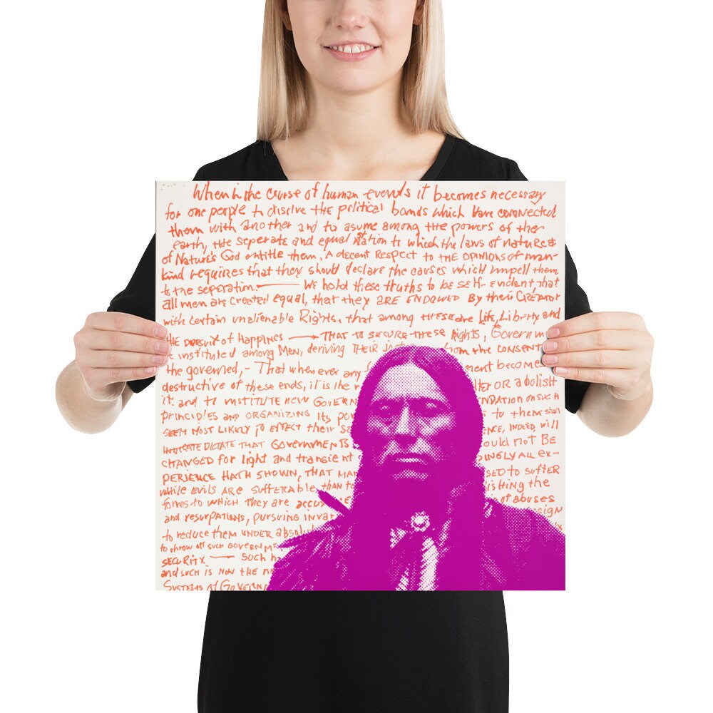 Native American Declaration of Independence Poster Color Fine Art Print ...