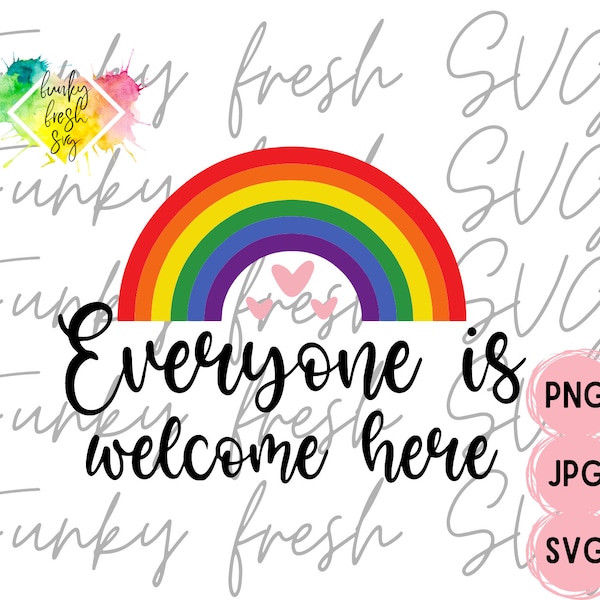 Everyone Welcome Svg - Etsy