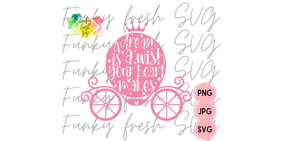 A Dream is A Wish Your Heart Makes SVG/PNG/JPG | Free Commercial Use ...