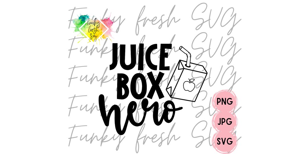 Juice Box Hero SVG/PNG/JPG | Free Commercial Use | Digital Cut File for ...