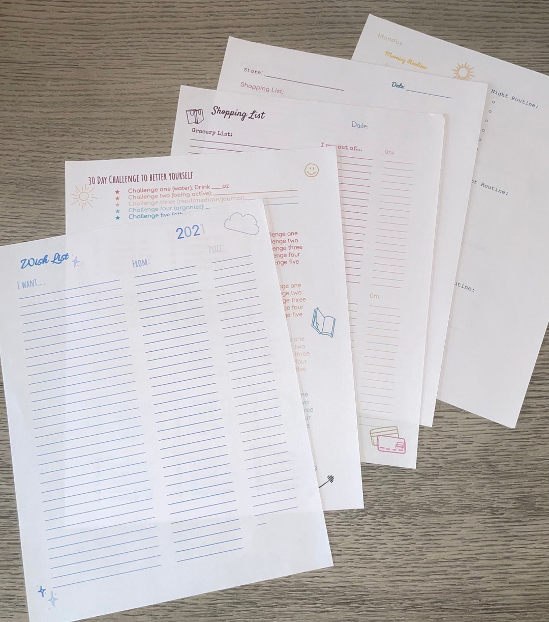 Organizational Printables (bundle) - Etsy