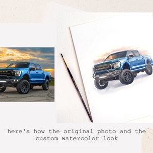 Car Portrait, Custom Car Portrait, Car Drawing From Photo, Car Portrait ...