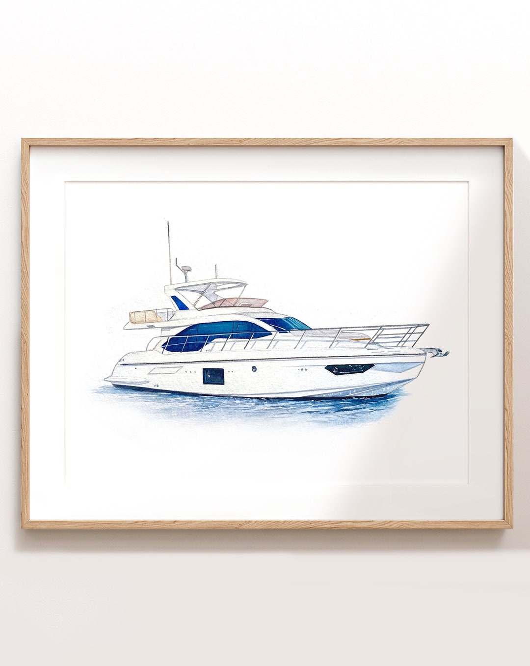 Boat Painting From Photo, Watercolor Boat, Boat Lover Gift, Yacht ...