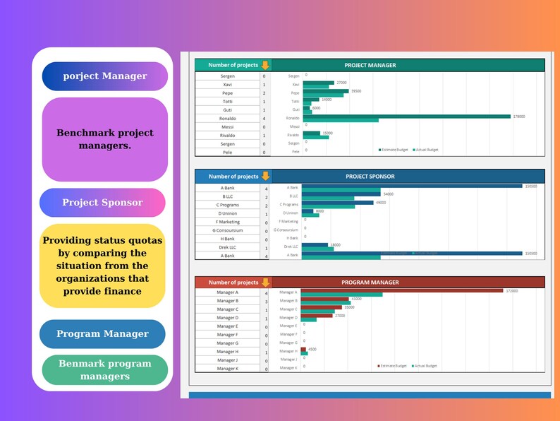 Excel Project Management Template: Project Charter & Planner - Etsy