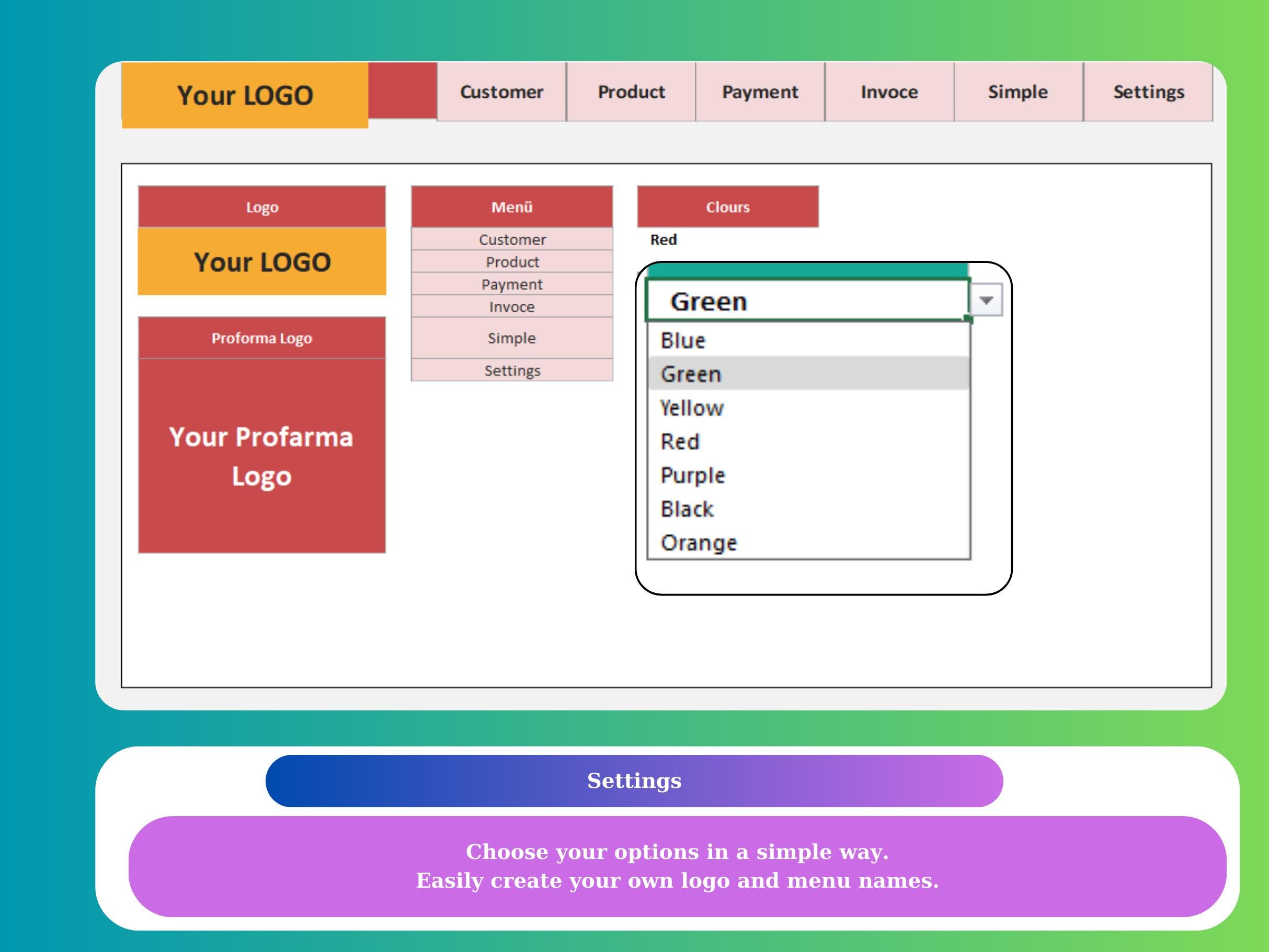 Proforma Invoice Excel Template for Professional Billing and Estimate ...