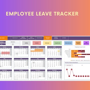 Employee Leave Tracker, Excel Employee Leave Management, Excel Leave ...