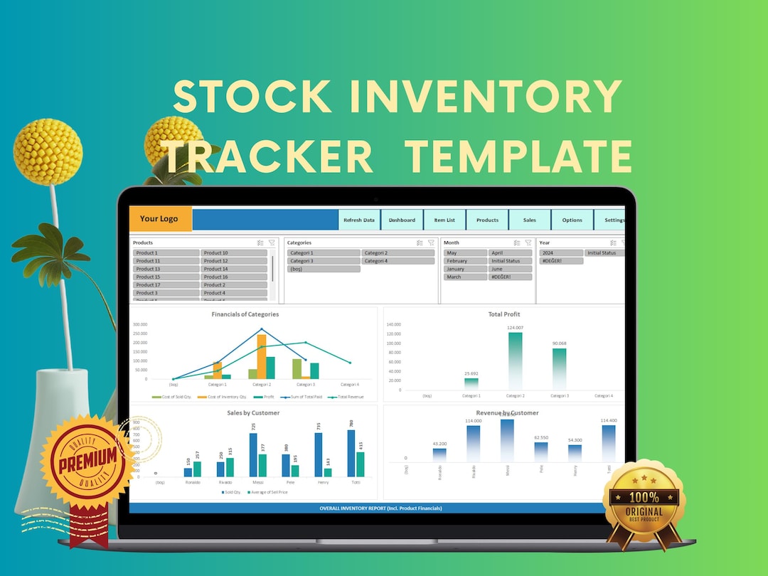 Stock Inventory Tracker Template, Editable Inventory Management Sheet ...