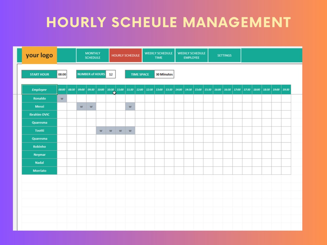 Rotation Schedule Management, Excel Rotation Schedule Template, Monthly ...