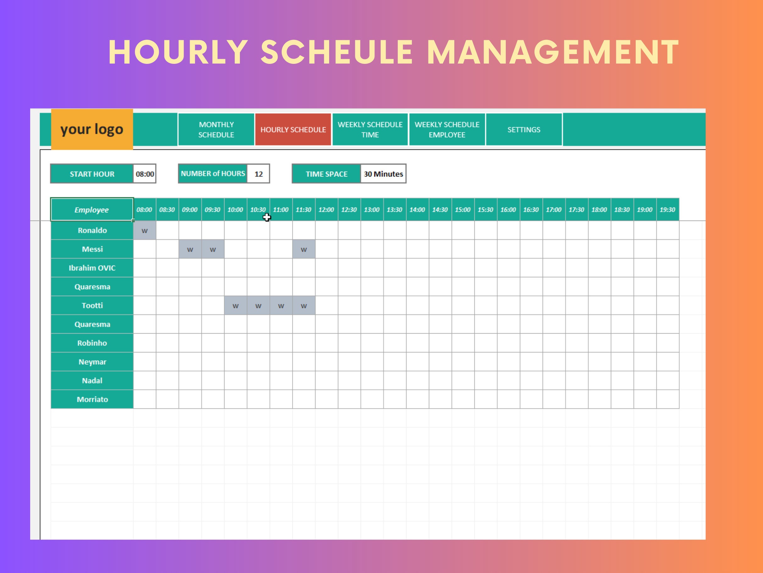 Rotation Schedule Management, Excel Rotation Schedule Template, Monthly ...