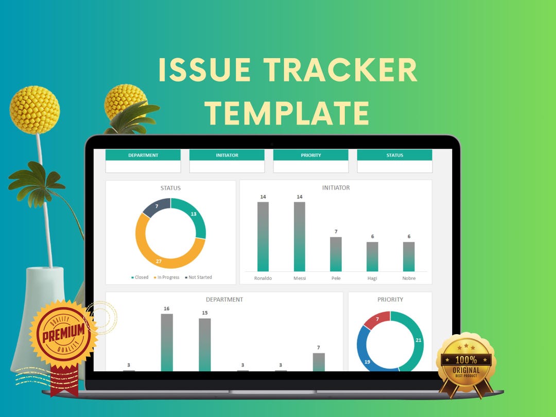 Issue Tracker Excel Template: Task & Bug Management, Project Workflow ...