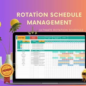 Rotation Schedule Management, Excel Rotation Schedule Template, Monthly ...