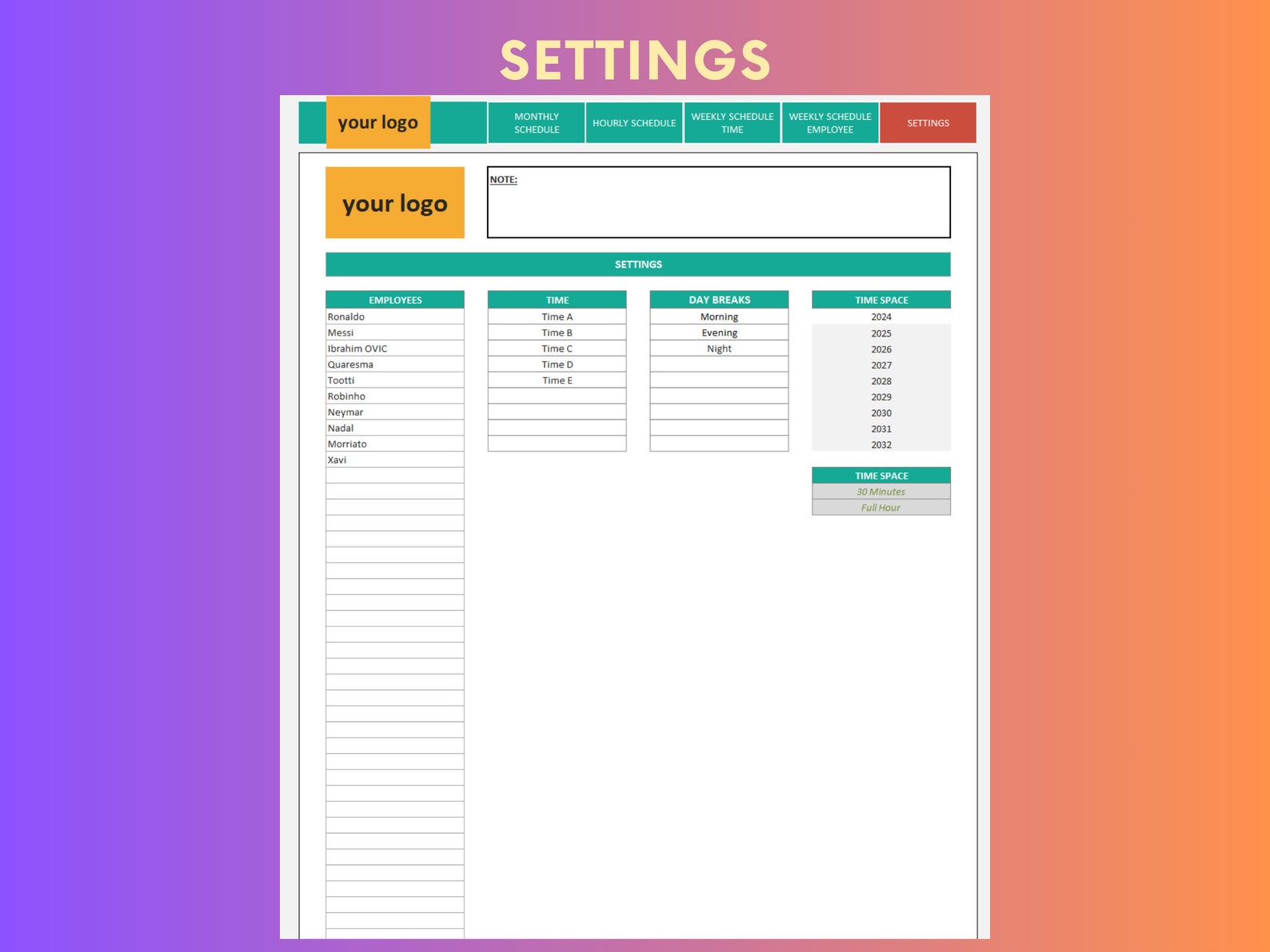 Rotation Schedule Management, Excel Rotation Schedule Template, Monthly ...