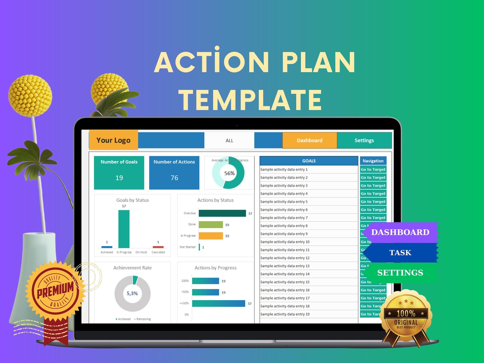 Action Plan Template I Cation Plan Excel Template I Project Action Plan ...