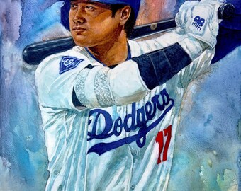 Shohei Ohtani Dodgers Poster | 11x17 Baseball Wall Art | LA Dodgers ...