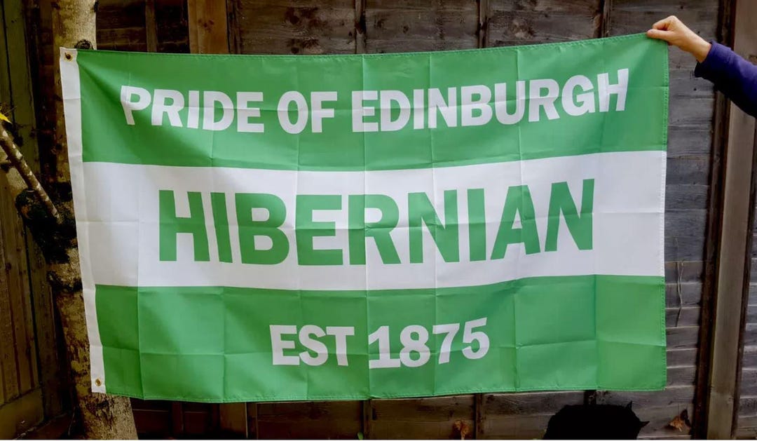 Hibernian FC Hibs Football Flag 5ft by 3ft - Shirt Scarf Badge Poster ...
