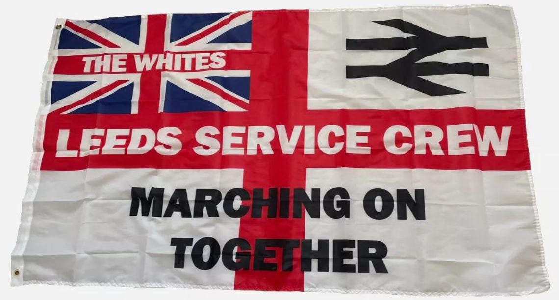 NEW* Leeds United Utd LUFC Flag 5ft by 3ft - Shirt Scarf Leeds Service ...