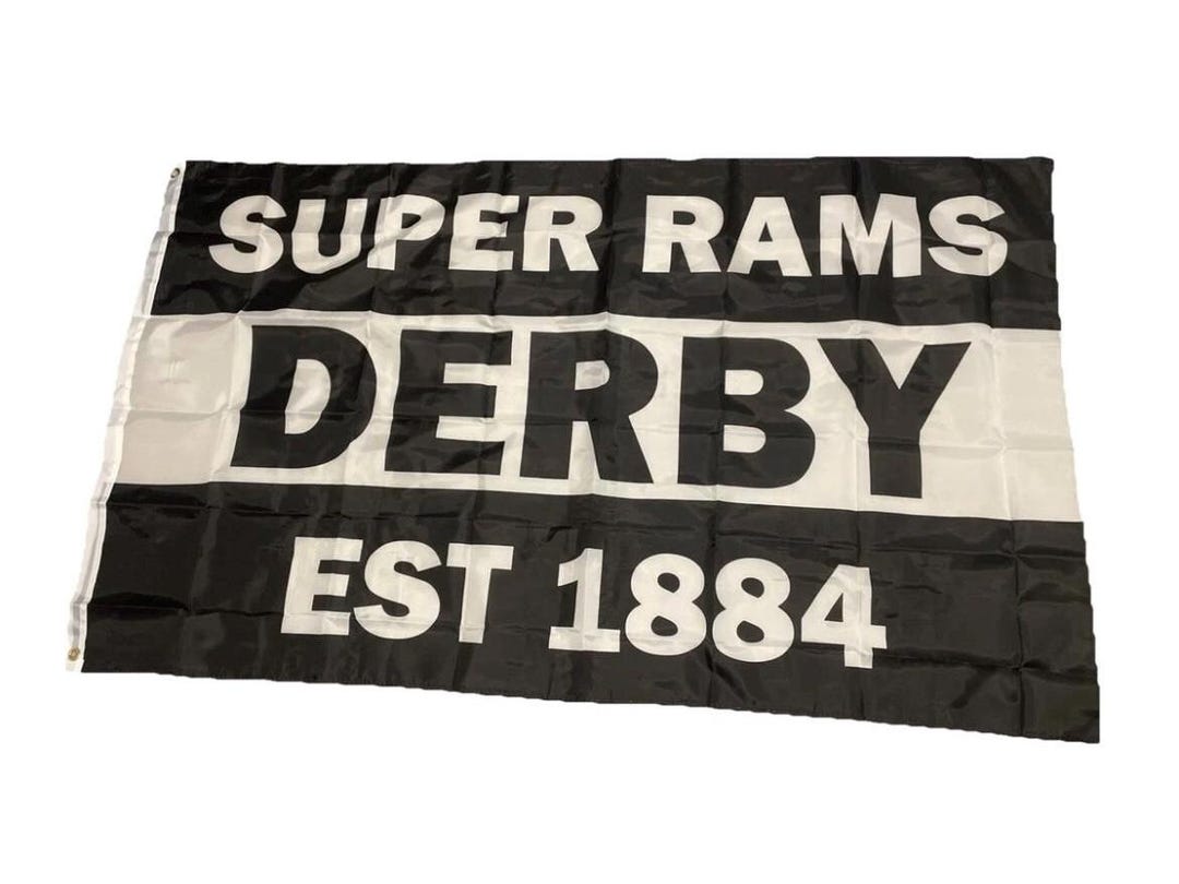 Derby County FC Football Flag 5ft by 3ft - Shirt Scarf Badge Poster ...