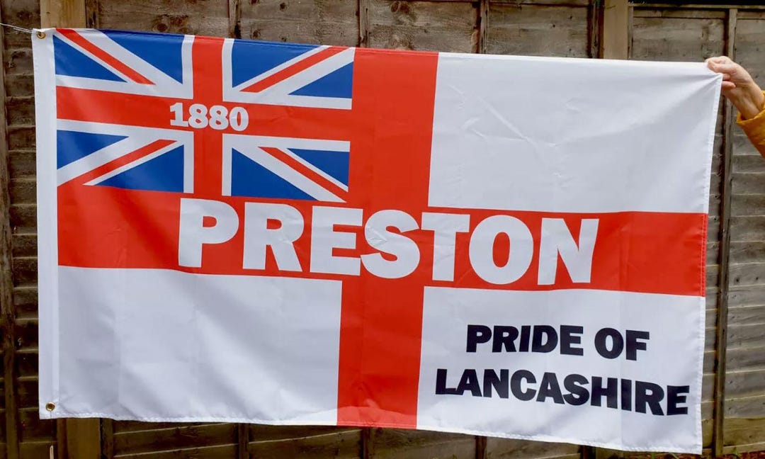 Preston North End PNEFC Football Flag 5ft by 3ft Shirt Scarf Badge ...