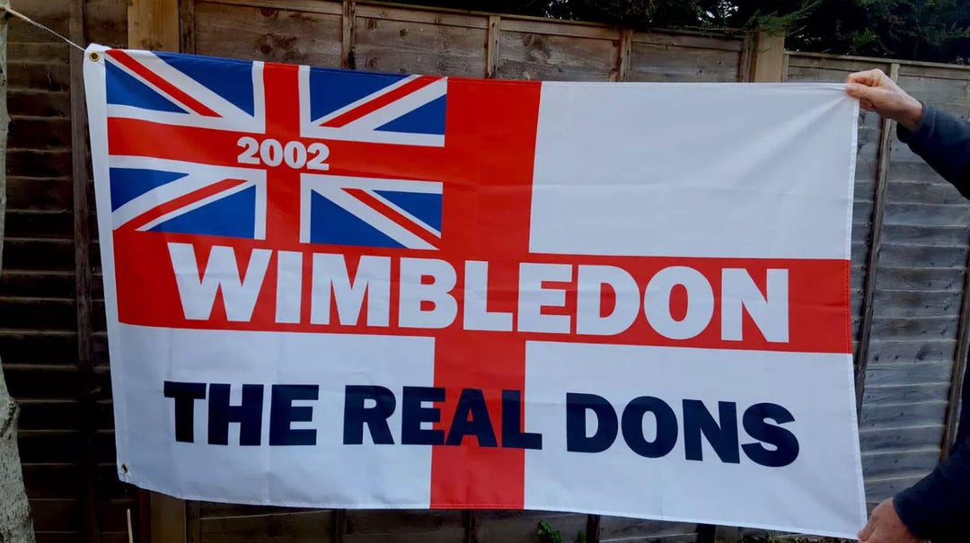 AFC Wimbledon Wombles Football Flag 5ft by 3ft - Shirt Scarf Badge ...