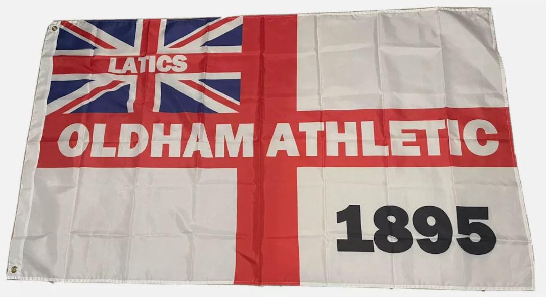 Oldham Athletic FC Flag 5ft by 3ft - Shirt Scarf Badge Poster Stickers ...