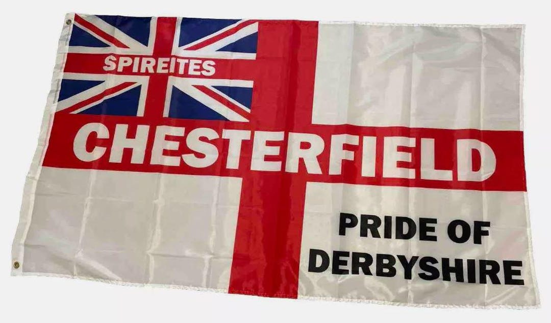 Chesterfield Town FC Football Flag 5ft by 3ft - Shirt Scarf Badge ...