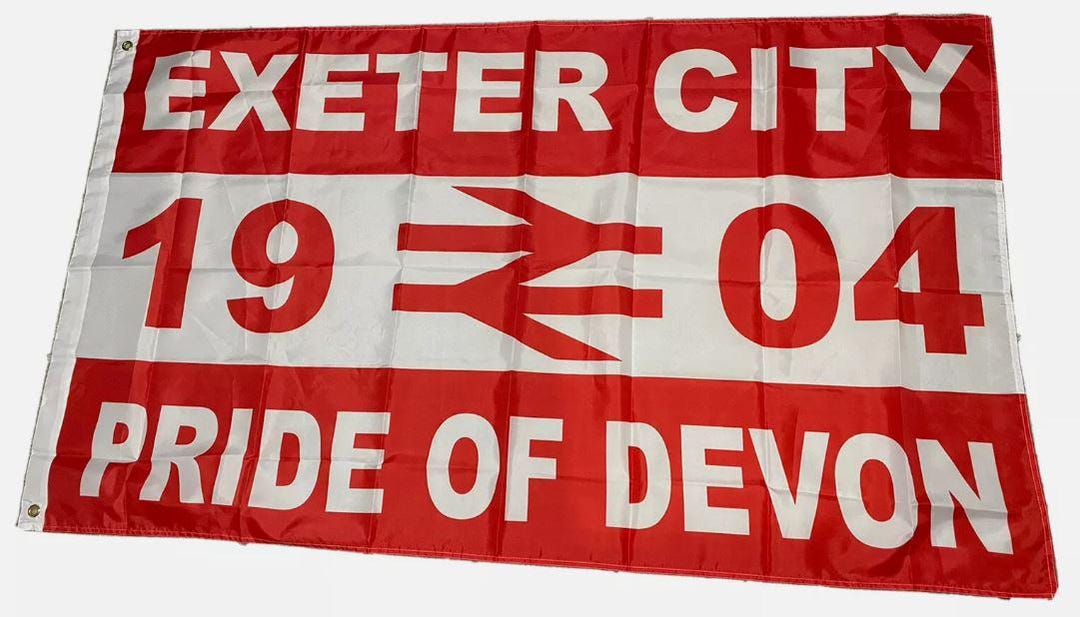 Exeter City FC Flag 5ft by 3ft - Shirt Scarf Badge Poster Stickers ...