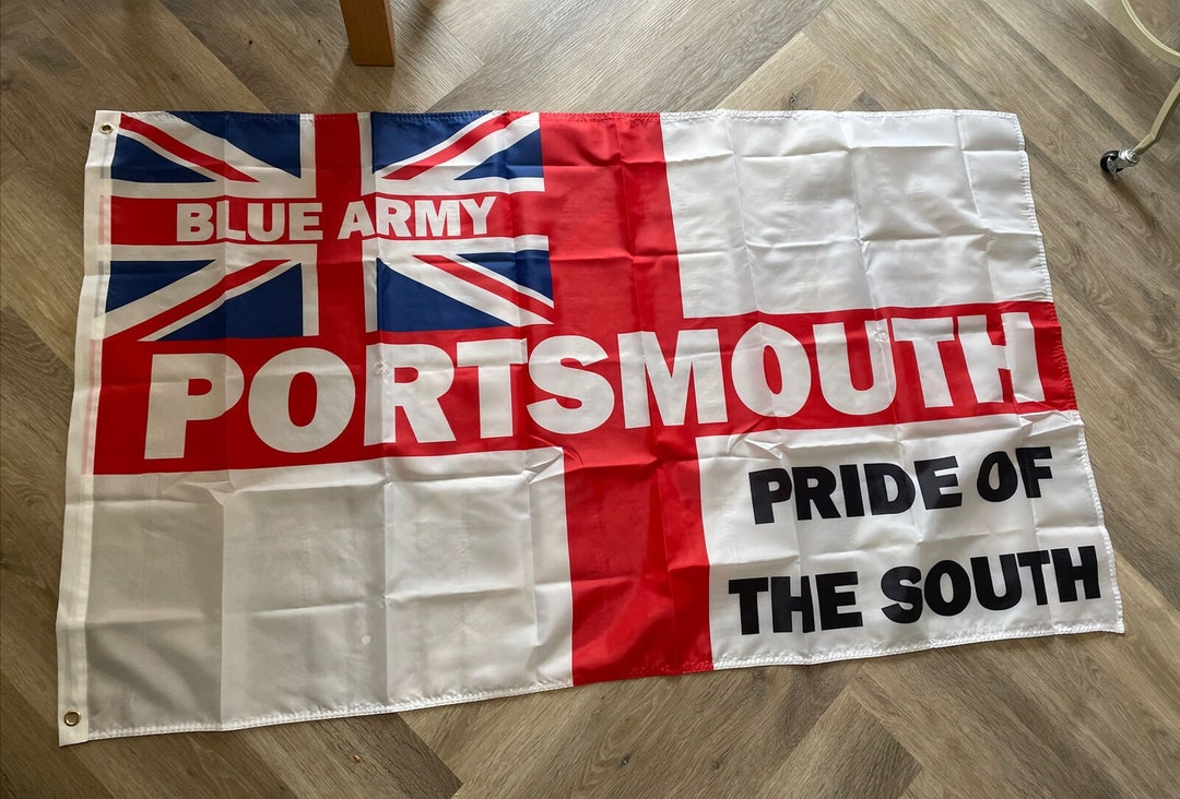 Portsmouth FC Flag - 5ft by 3ft - Pompey Fratton Park - Print Poster ...