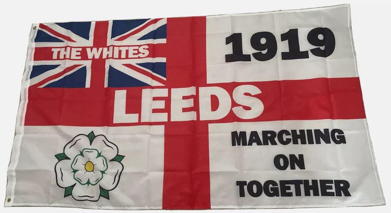 Leeds United Utd LUFC Flag 5ft by 3ft - Shirt Scarf Badge Poster ...