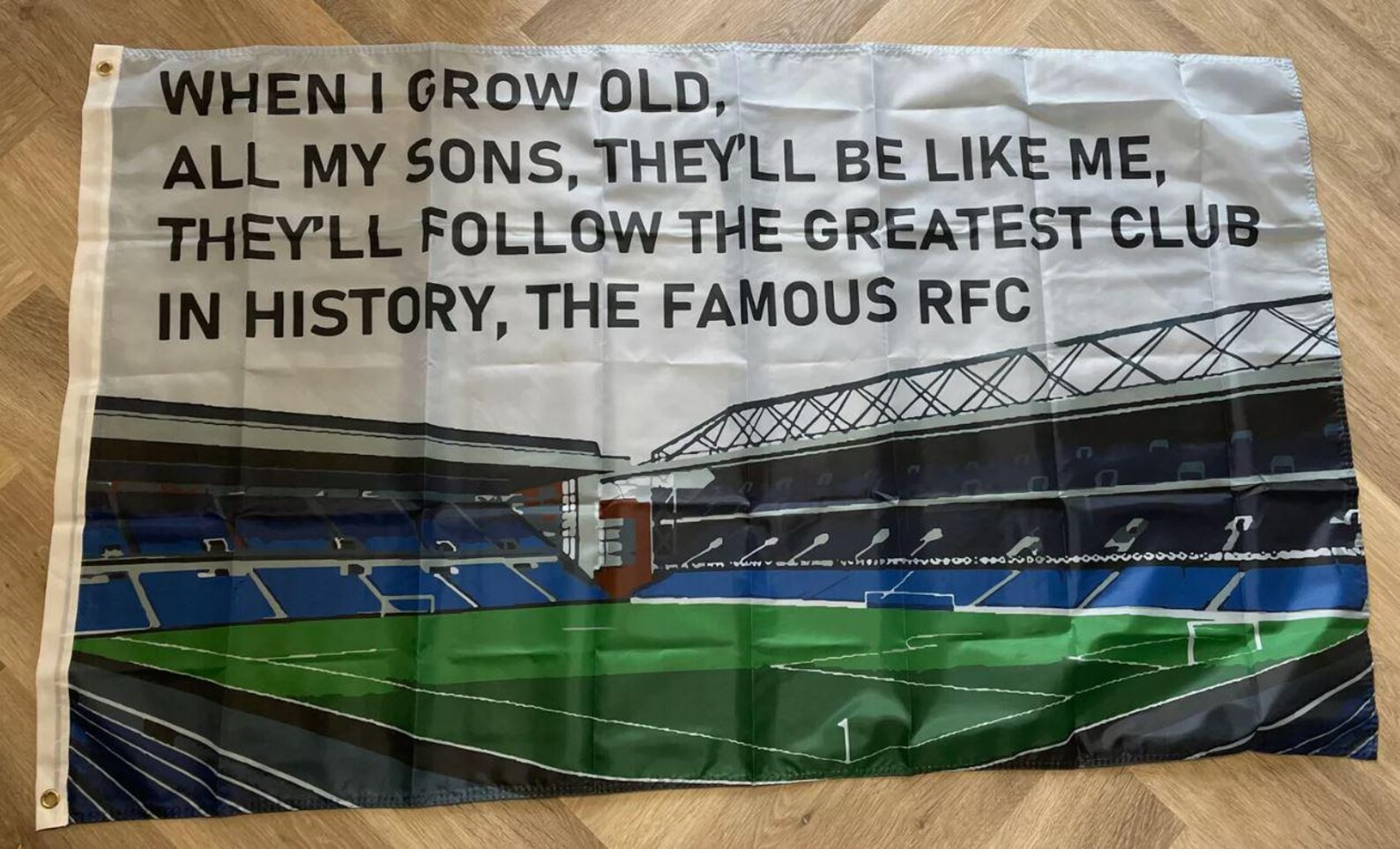 Glasgow Rangers Union Bears Flag 5ft by 3ft - Shirt Scarf Badge Poster ...