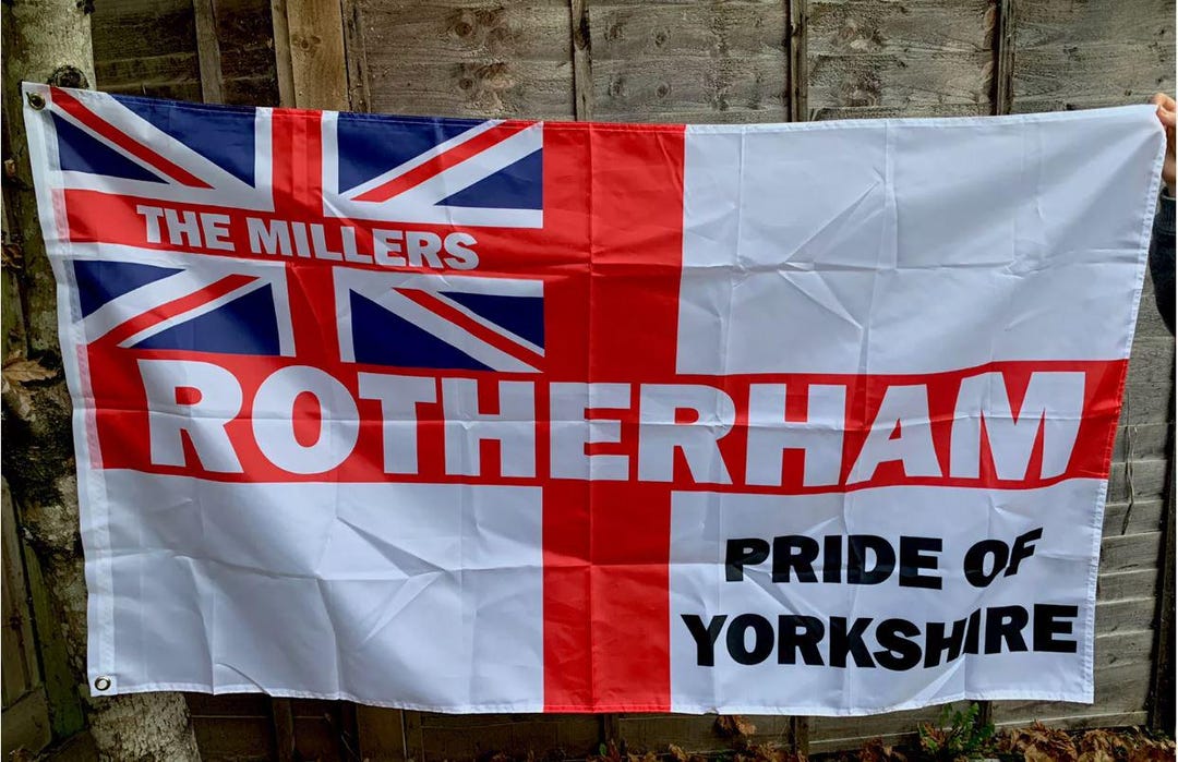 Rotherham United Utd RUFC Flag 5ft by 3ft - Shirt Scarf Badge Poster - Etsy