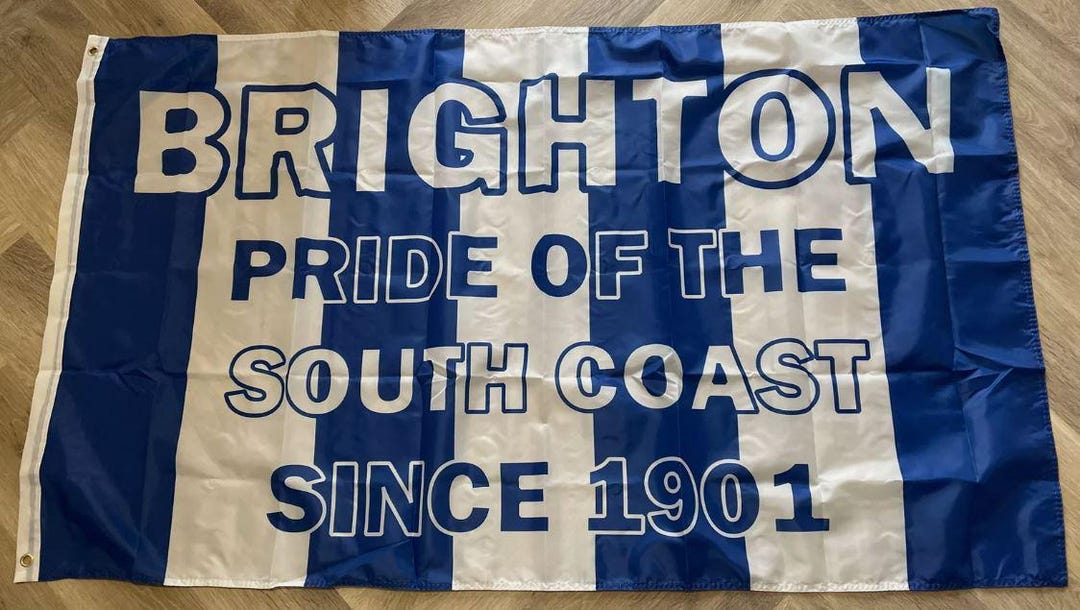 Brighton & Hove Albion Flag 5ft by 3ft - Shirt Scarf Badge Poster ...