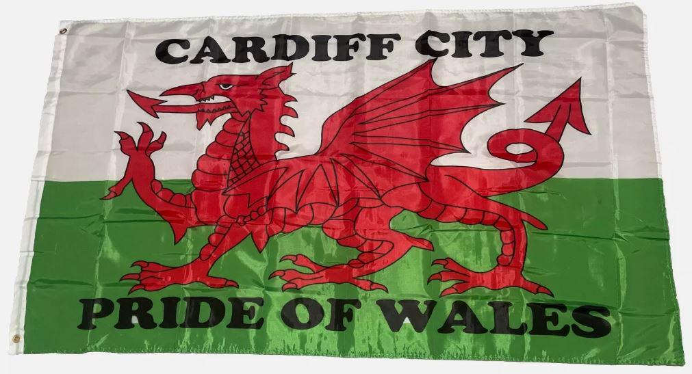 NEW* Cardiff City Flag 5ft by 3ft - Shirt Scarf Badge Poster Stickers ...