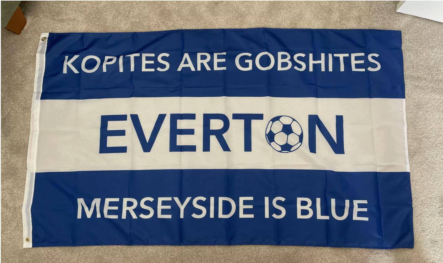 Everton FC Flag 5ft by 3ft - Shirt Scarf Badge Stickers Print Goodison ...