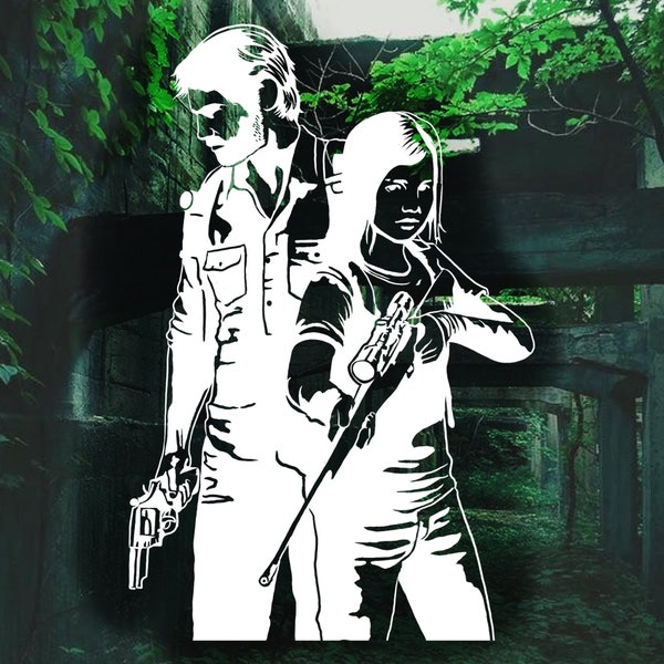 The Last of Us Joel and Ellie Decal - Etsy