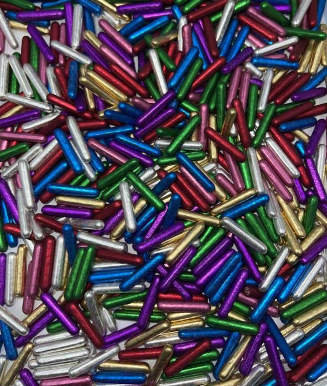 Mixed Metallic Color Sprinkle Rods Macaroni Dragees - Etsy