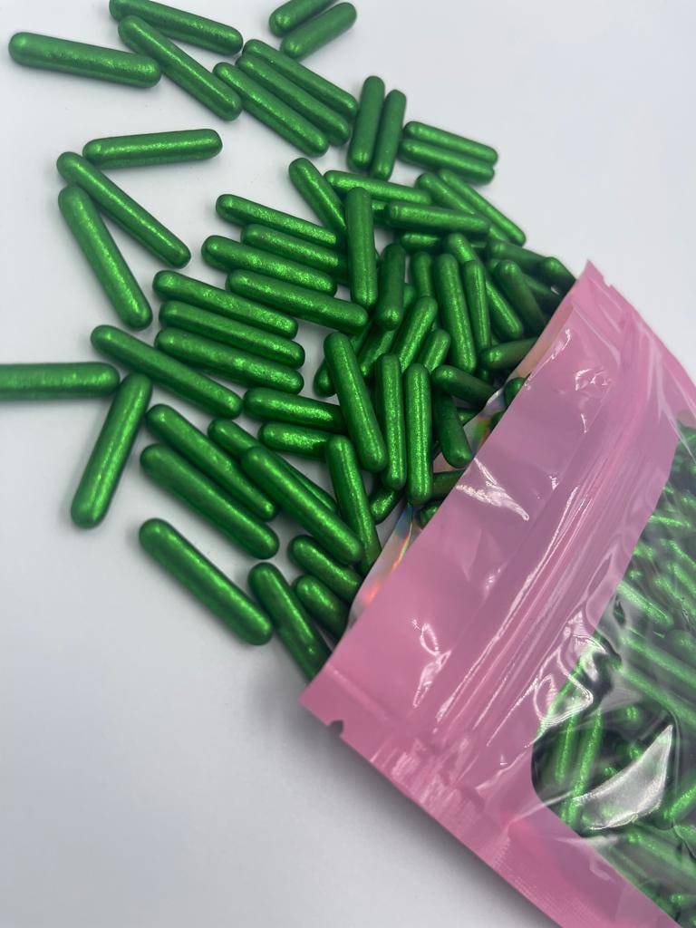 Green Sprinkle Rods - Macaroni Dragees - Etsy
