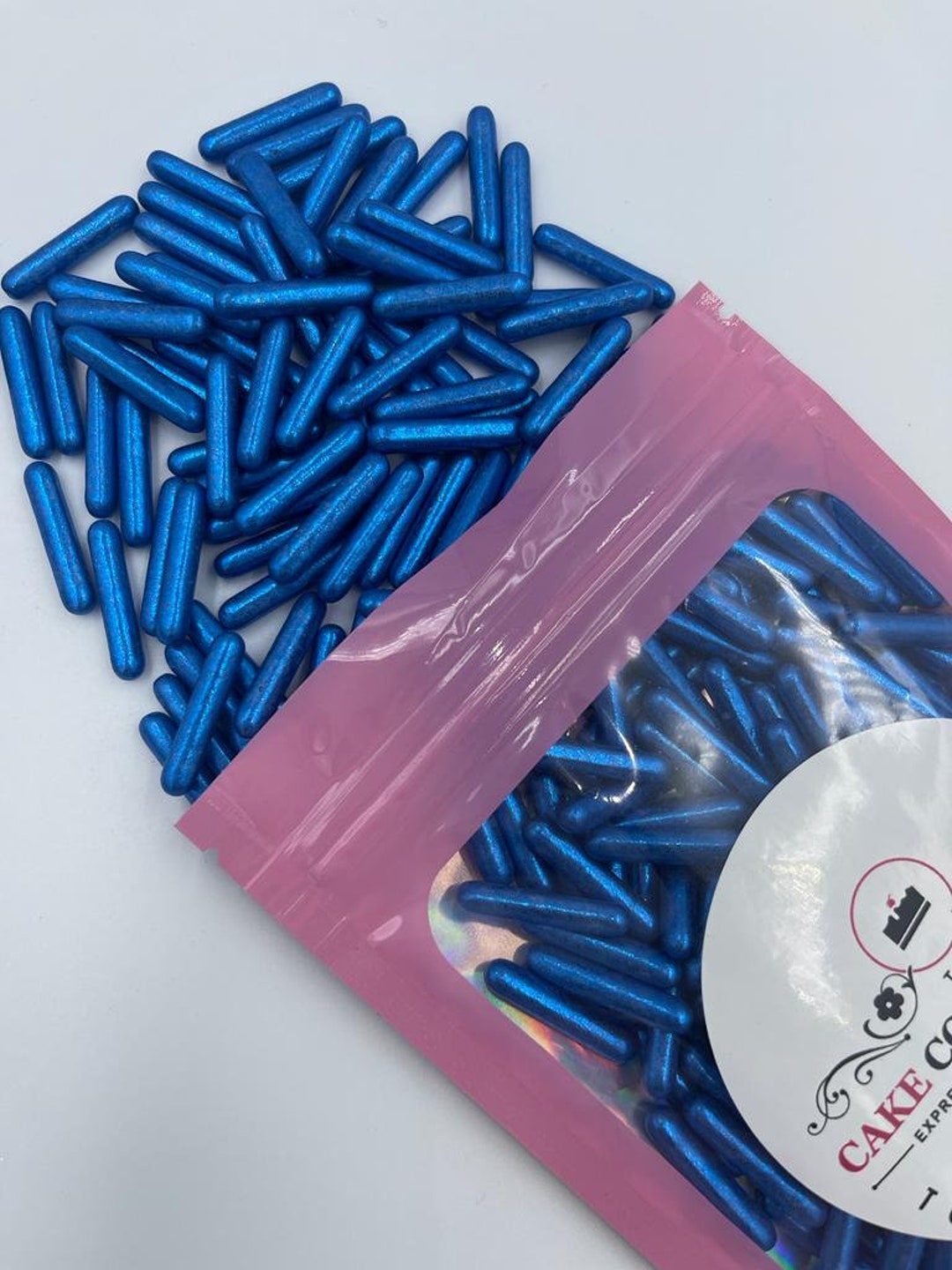 Blue Sprinkle Rods - Macaroni Dragees - Etsy