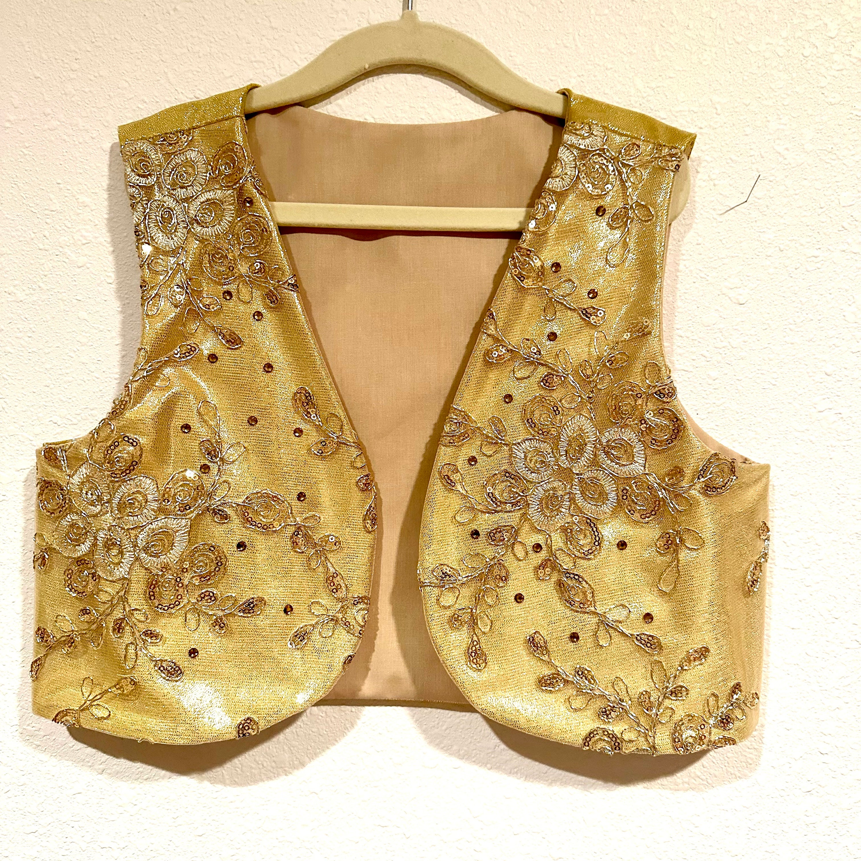 Girls Gold Sequin and Rhinestone Bolero Vest for Lots of Bling! Rodeo ...