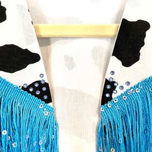 Girls Rhinestone Accent Black and White or Pink Cowhide Print Vest With ...