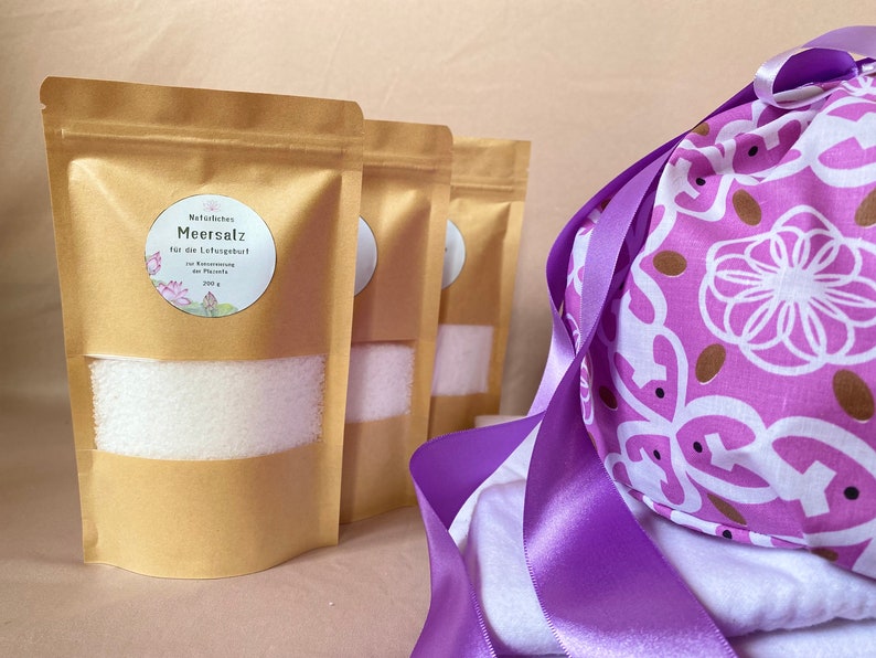 Lotus Birth Set, 10-piece Kit Consisting of Placenta Bag, Herbs, Salt ...