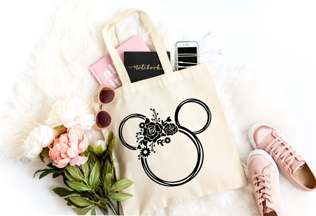 Disneyworld Mickey Ears Bag, Floral Disney Bag, Disney Trip Gift, Gift ...