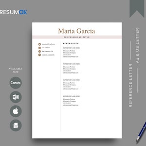 Teacher Resume Template Word, Google Docs, Canva, Teaching Resume ...