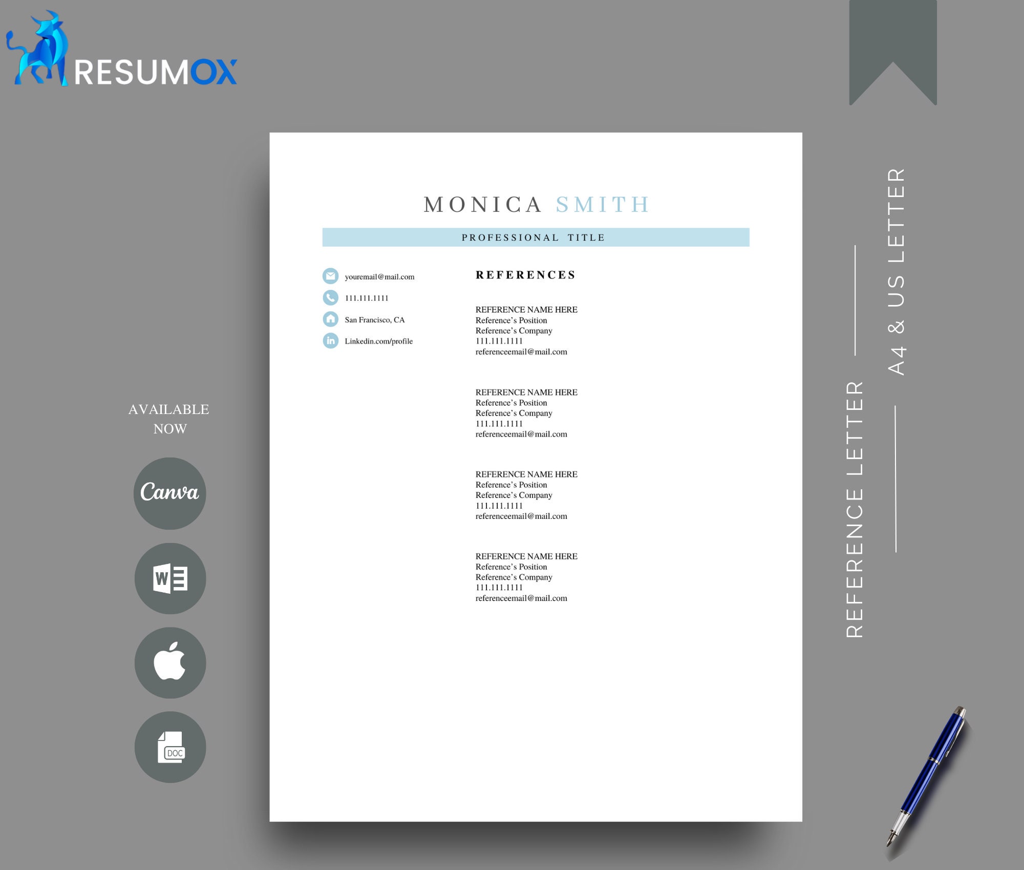 New Grad Nurse Google Docs Resume Template Teacher Resume - Etsy